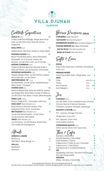 Bienvenue à Villa Djunah | Votre Restaurant à Juan les pins